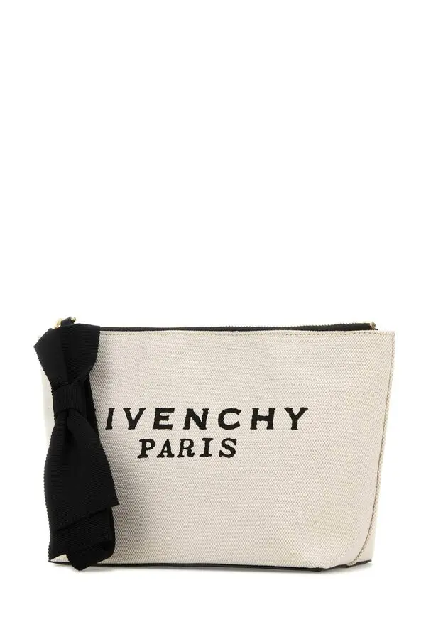 Givenchy Ivory Canvas Pouch