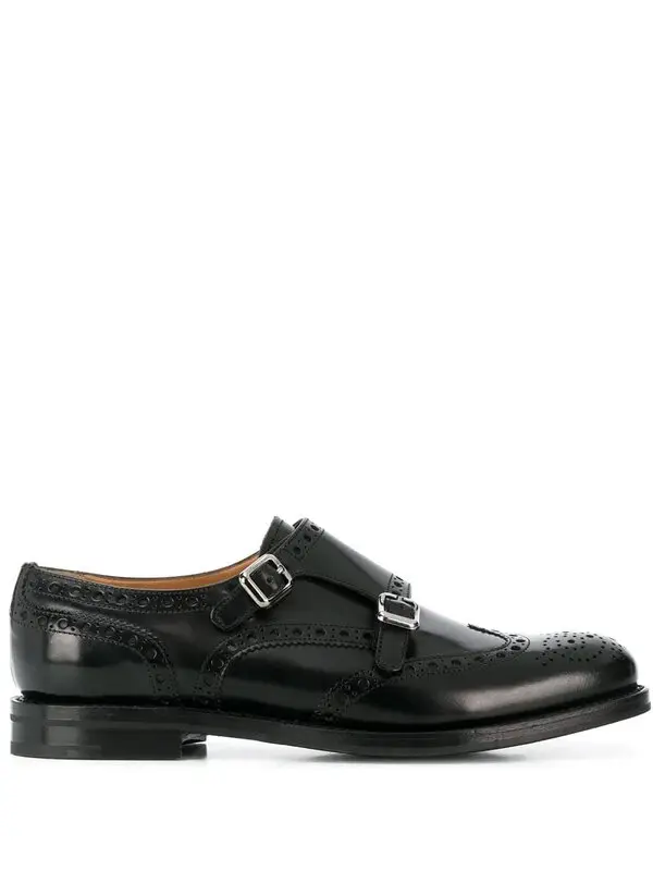 Church's Monk-strap Full Brogue Shoes - Black