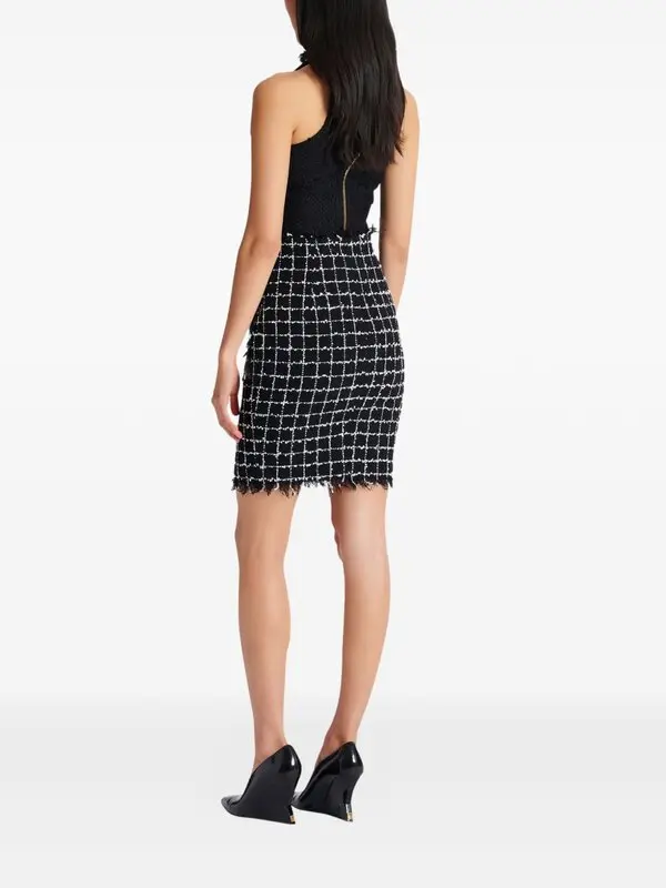 Balmain Tweed Midi Skirt
