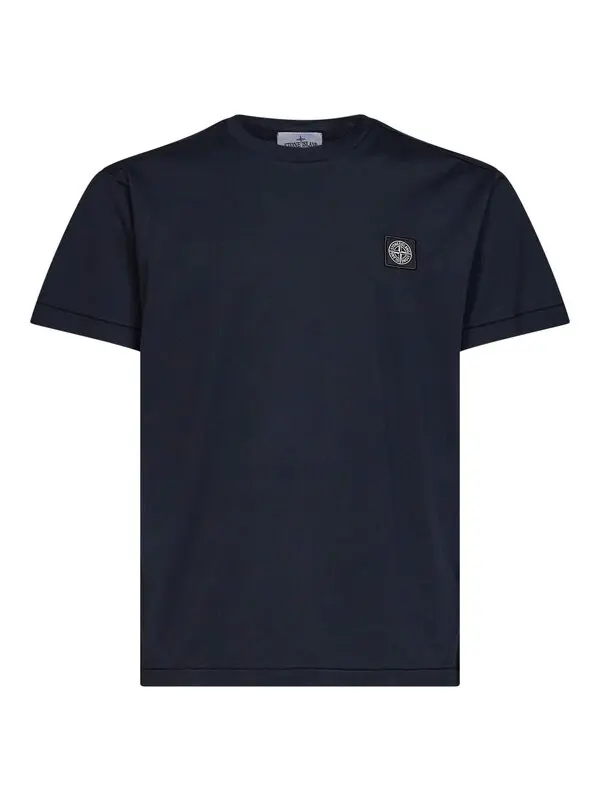Stone Island Navy Blue 60/2 Cotton Jersey Slim-fit T-shirt - Multicolor