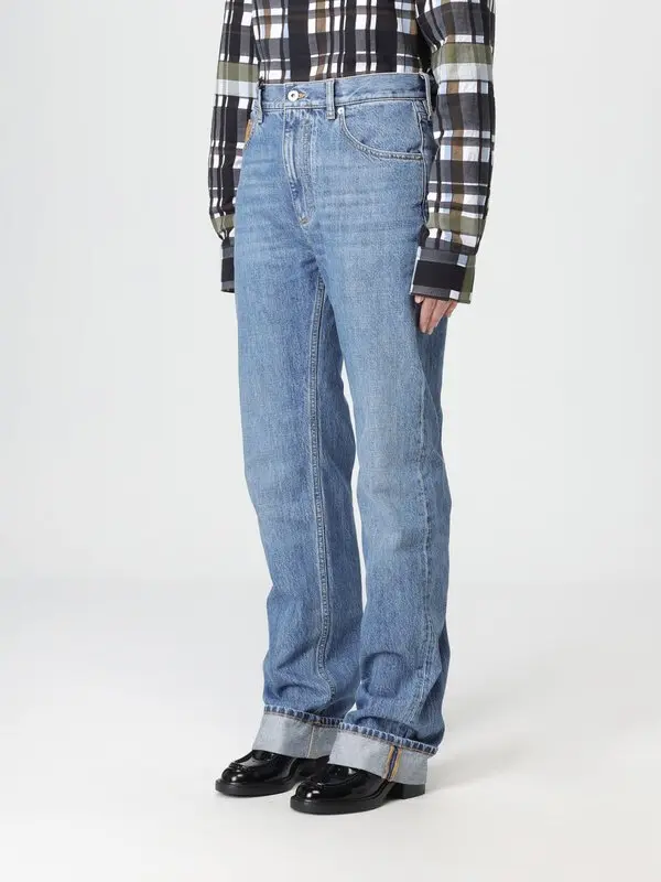 Bottega Veneta Cotton Denim Pants - Blue