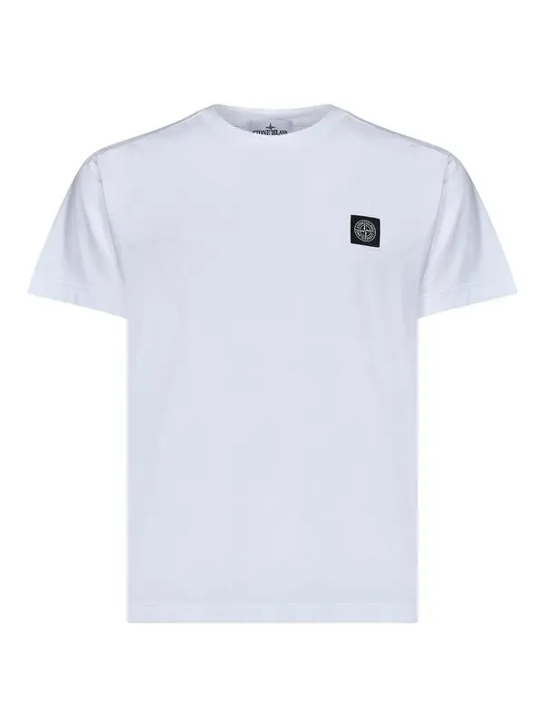 Stone Island White 60/2 Cotton Jersey Slim-fit T-shirt - Multicolor