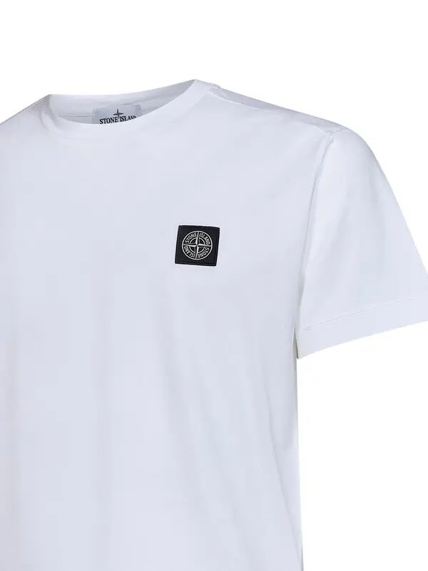 Stone Island White 60/2 Cotton Jersey Slim-fit T-shirt - Multicolor