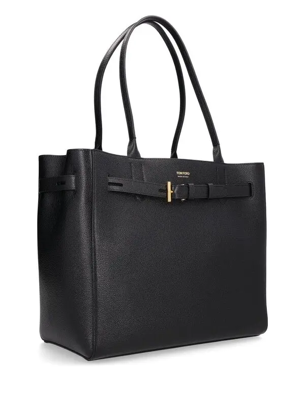 TOM FORD Audrey Leather Tote Bag - Black