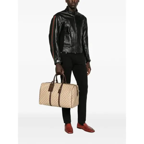 Gucci Gg Supreme Monogram Canvas Luggage Bag - Cream