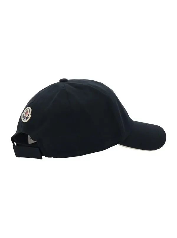 Moncler Logo Lettering Baseball Cap - Black