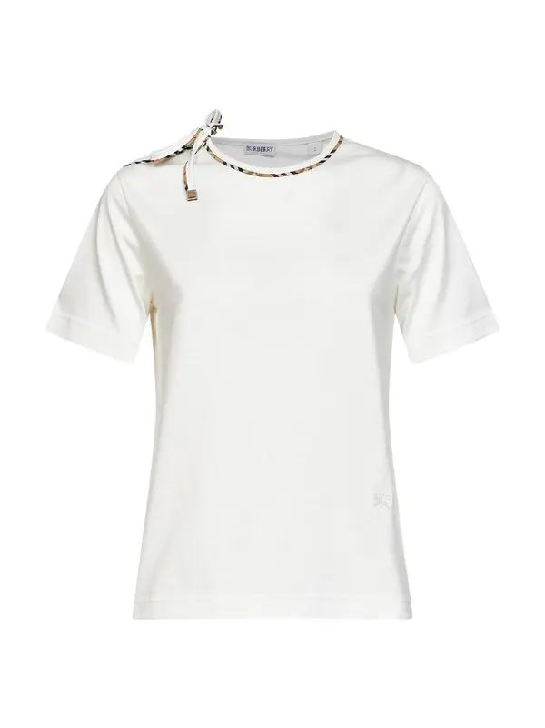 Burberry Check-trimmed Cotton T-shirt - Multicolor