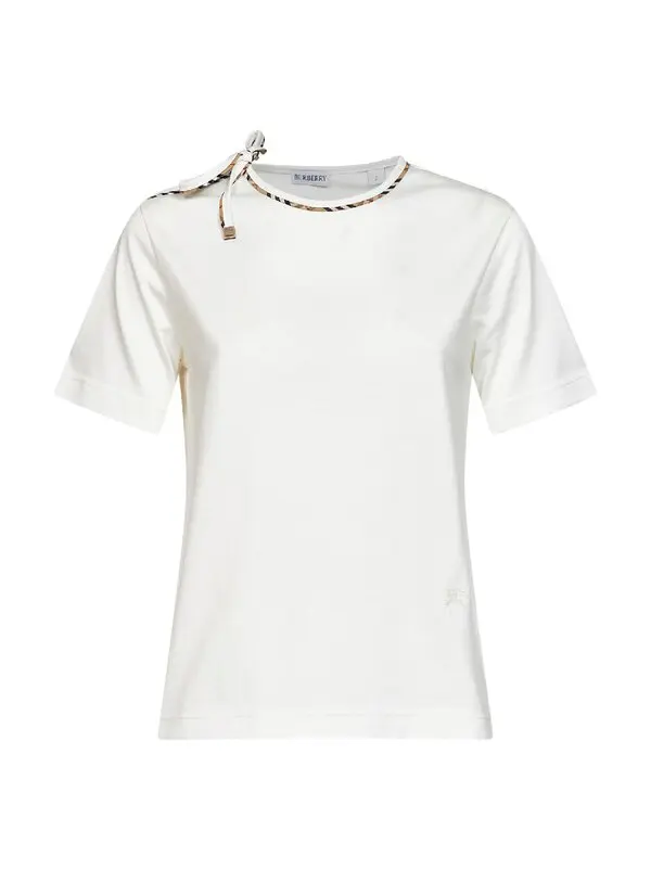 Burberry Check-trimmed Cotton T-shirt - Multicolor