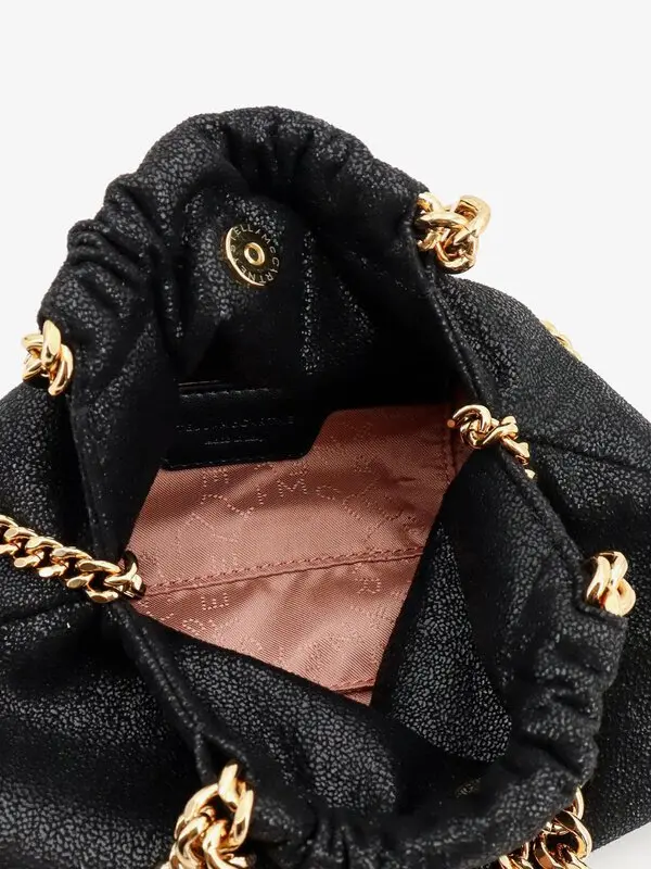 Stella McCartney Falabella Mini Shaggy Deer Crossbody Bag - Black