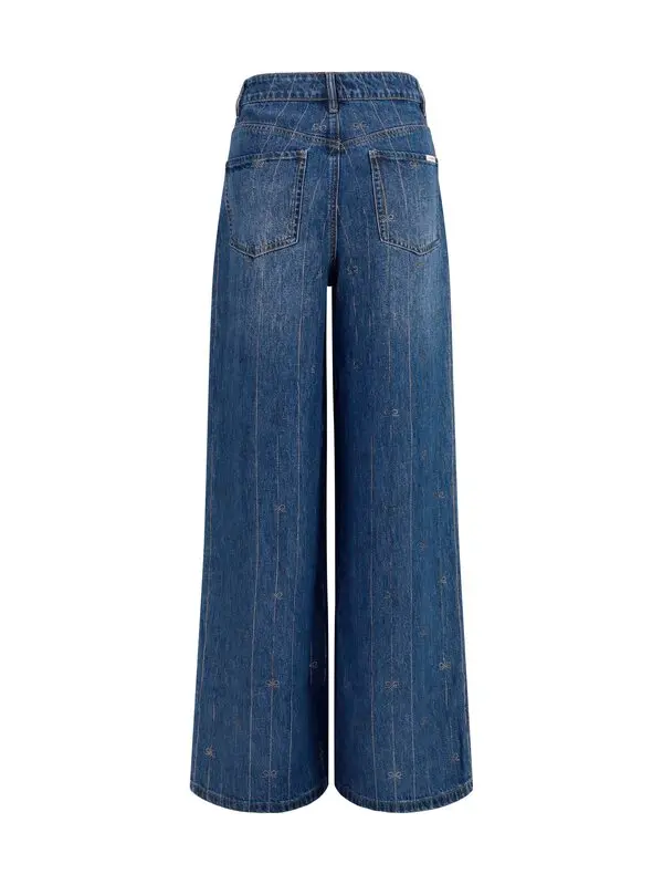 SELF-PORTRAIT Crystal-striped Jeans
