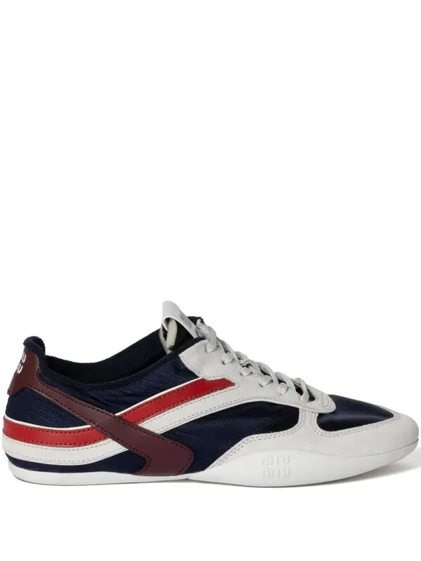 Miu Miu Gymnasium Technical Fabric And Suede Sneakers