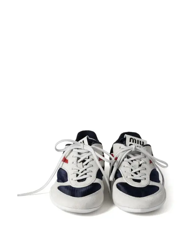 Miu Miu Gymnasium Technical Fabric And Suede Sneakers