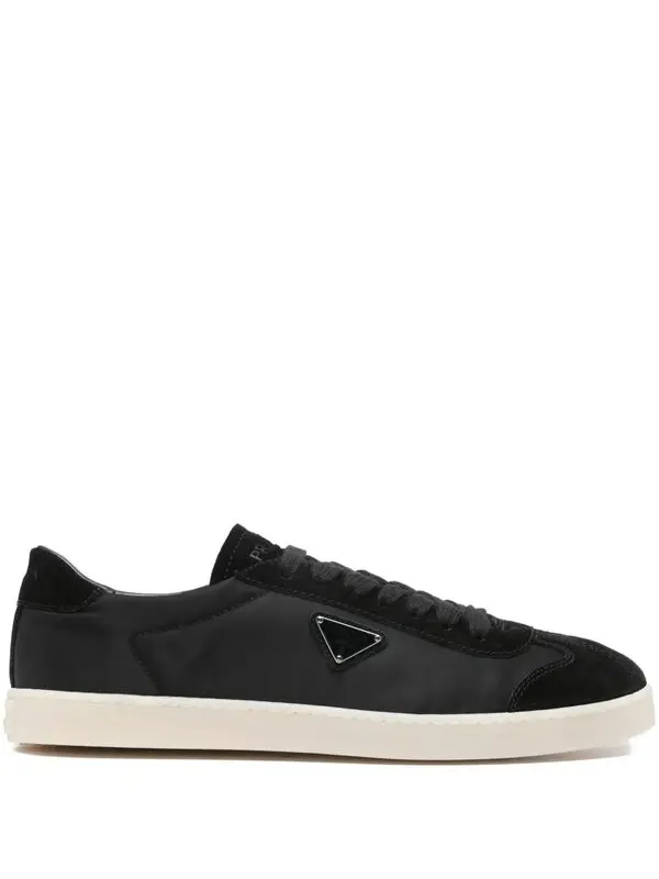 Prada Nylon Sneakers With Suede Inserts