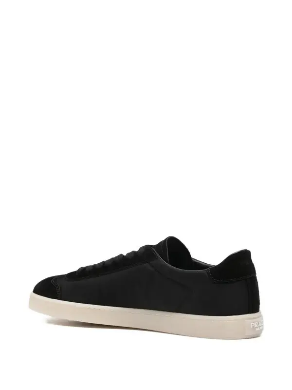 Prada Nylon Sneakers With Suede Inserts
