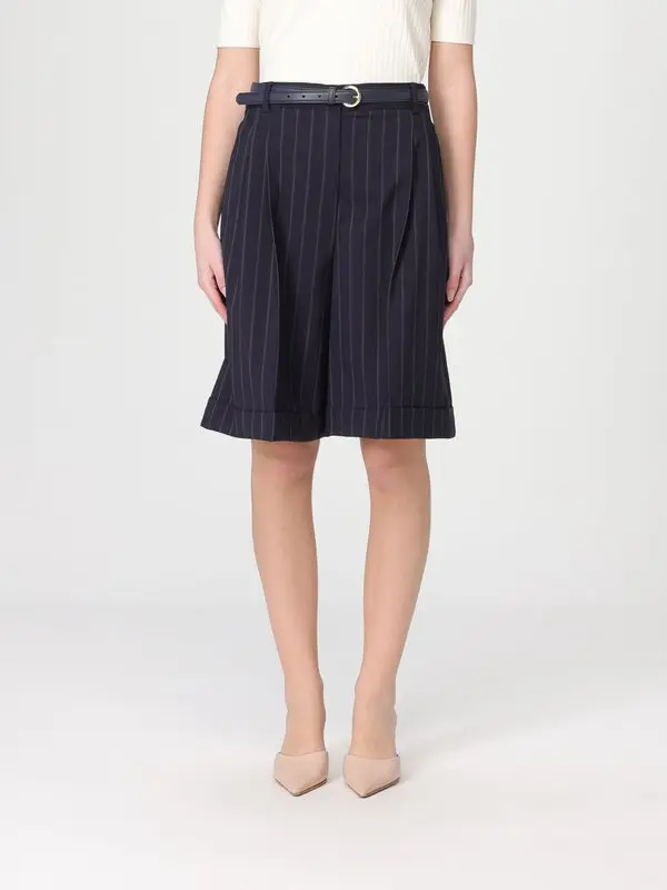 Max Mara Pinstriped Virgin Wool Shorts