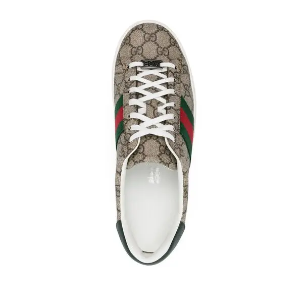 Gucci Gg Supreme Canvas Low-top Sneakers - Cream