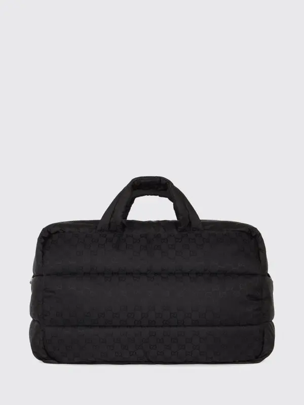 Gucci Nylon Travel Bag With Gg Monogram Pattern And Removable Strap