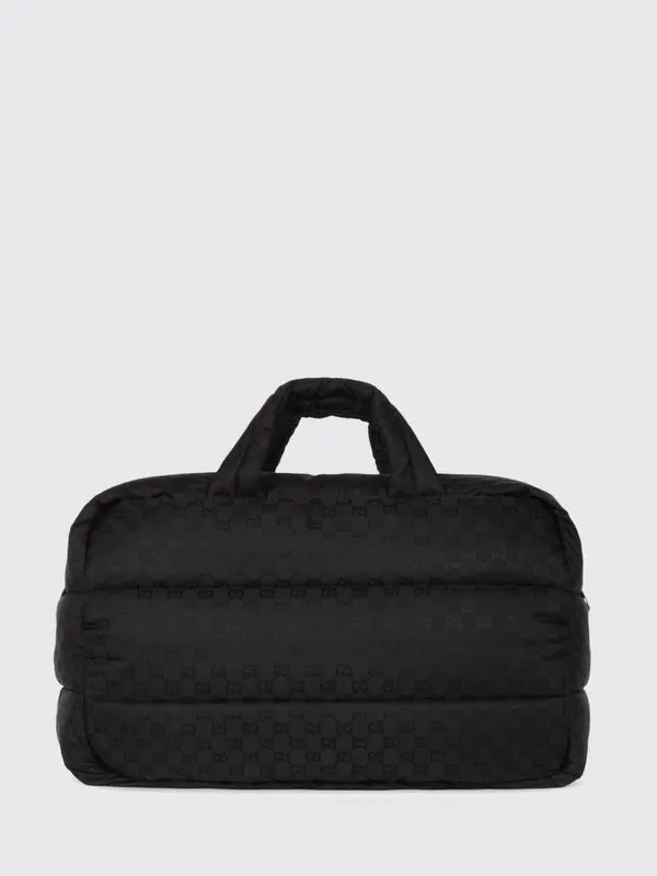 Gucci Nylon Travel Bag With Gg Monogram Pattern And Removable Strap
