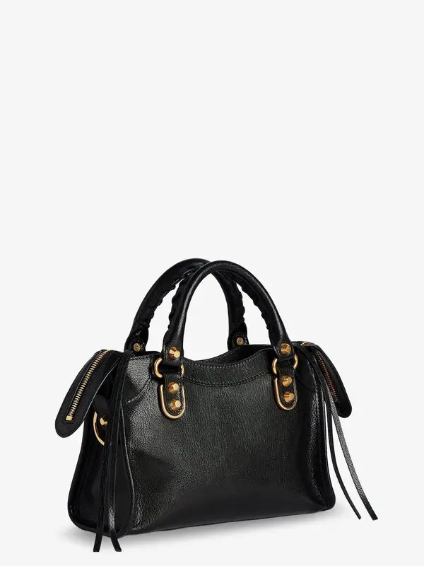 Balenciaga Le City Uptown Mini Leather Handbag - Black