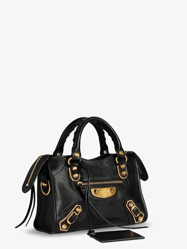 Balenciaga Le City Uptown Mini Leather Handbag - Black