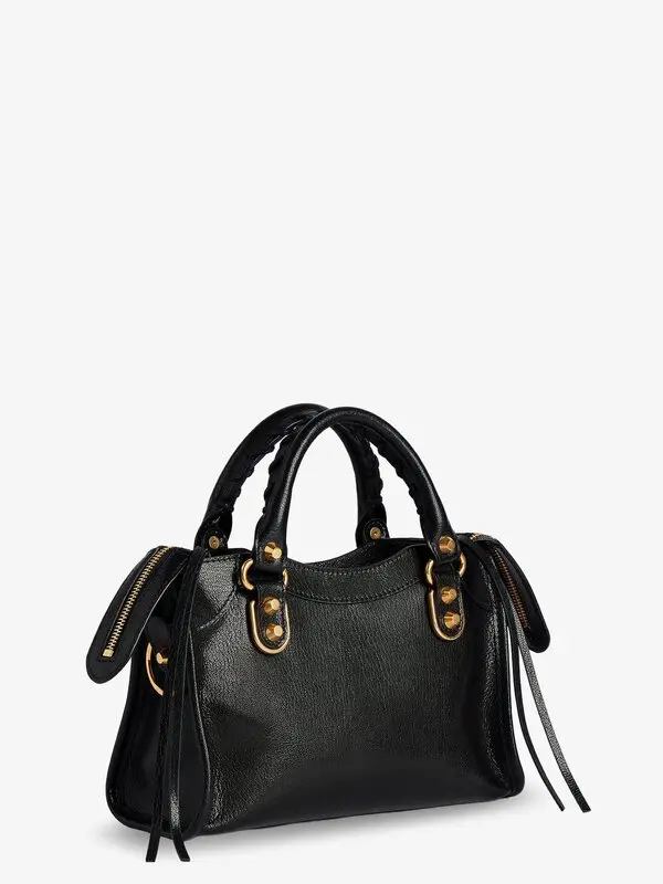 Balenciaga Le City Uptown Mini Leather Handbag - Black