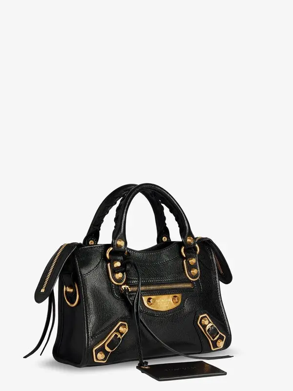 Balenciaga Le City Uptown Mini Leather Handbag - Black
