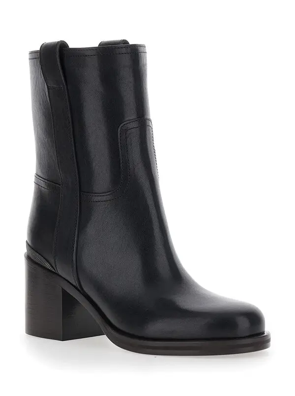 Brunello Cucinelli Leather Ankle Boots - Multicolor