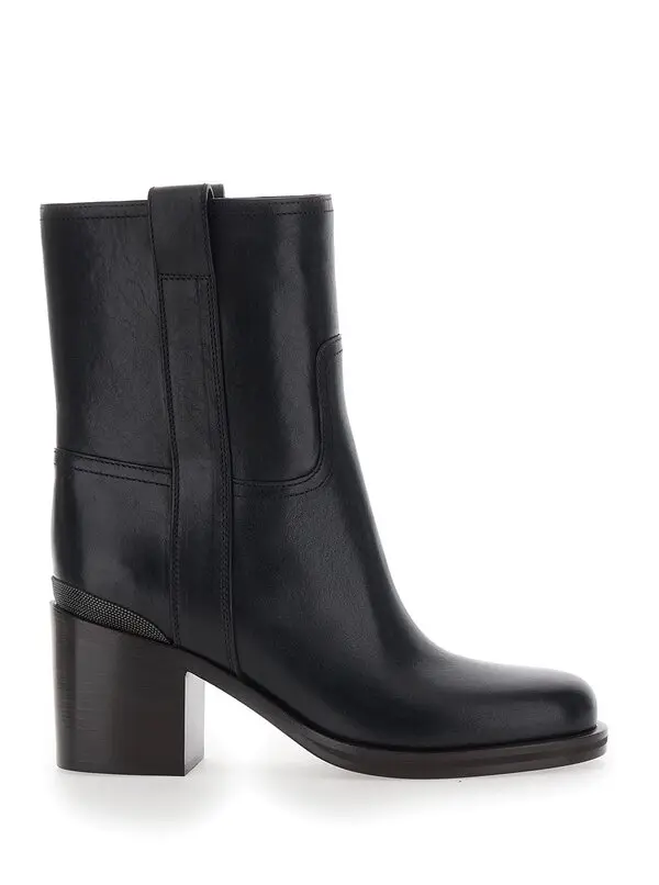 Brunello Cucinelli Leather Ankle Boots - Multicolor