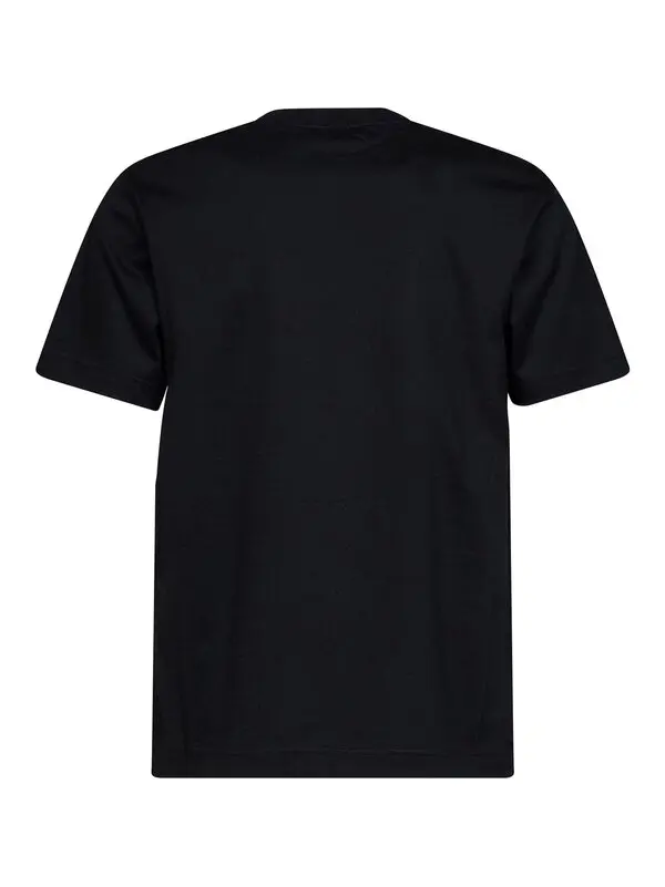 Burberry Black Cotton T-shirt With Knight Patch - Multicolor