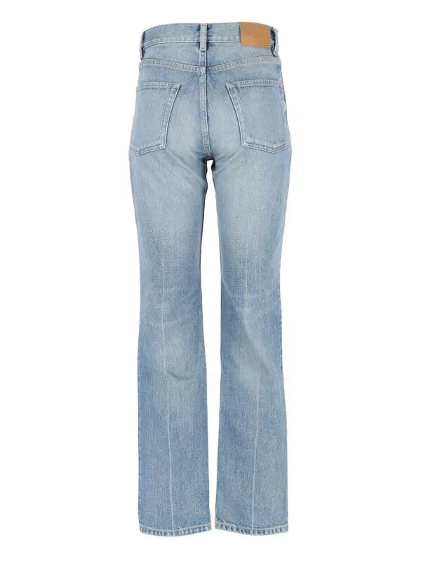 Saint Laurent Straight Jeans In Authentic Medium Denim