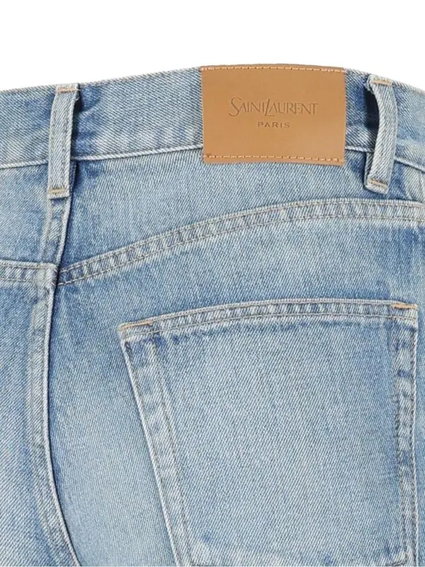 Saint Laurent Straight Jeans In Authentic Medium Denim