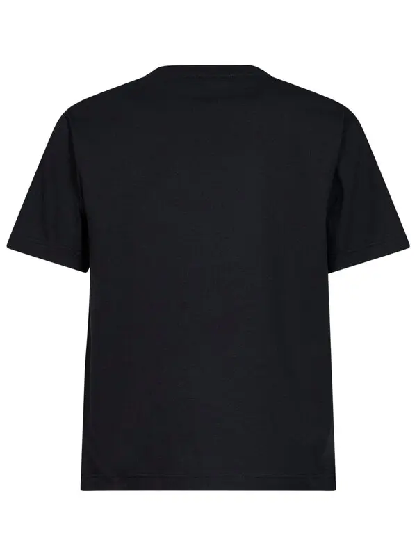Burberry Black Cotton Knight Stamp Check T-shirt - Multicolor
