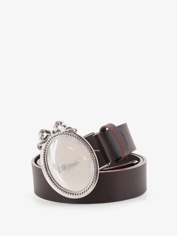 Dior Medaillon Leather Belt
