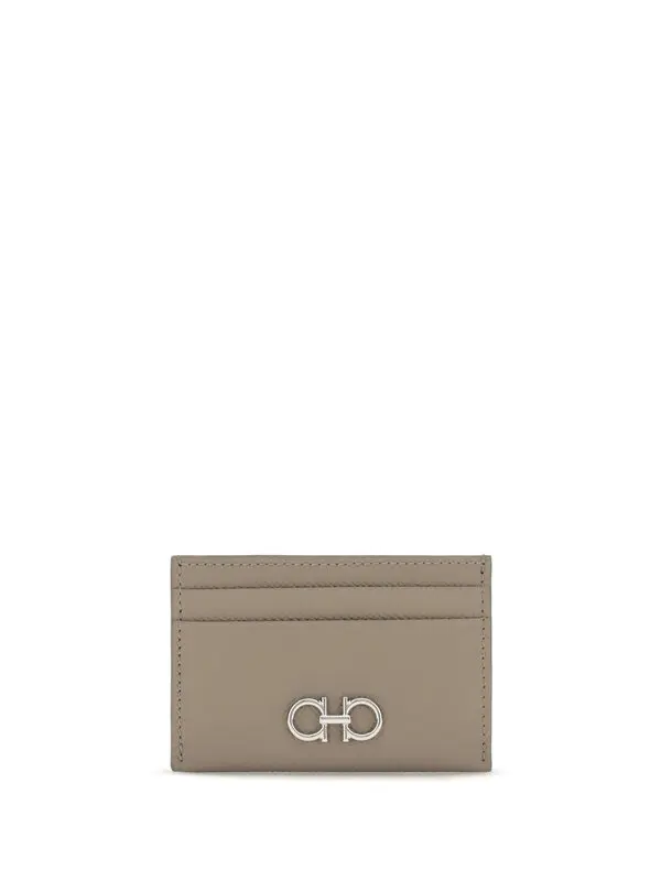 FERRAGAMO Gancini Card Holder - Cream