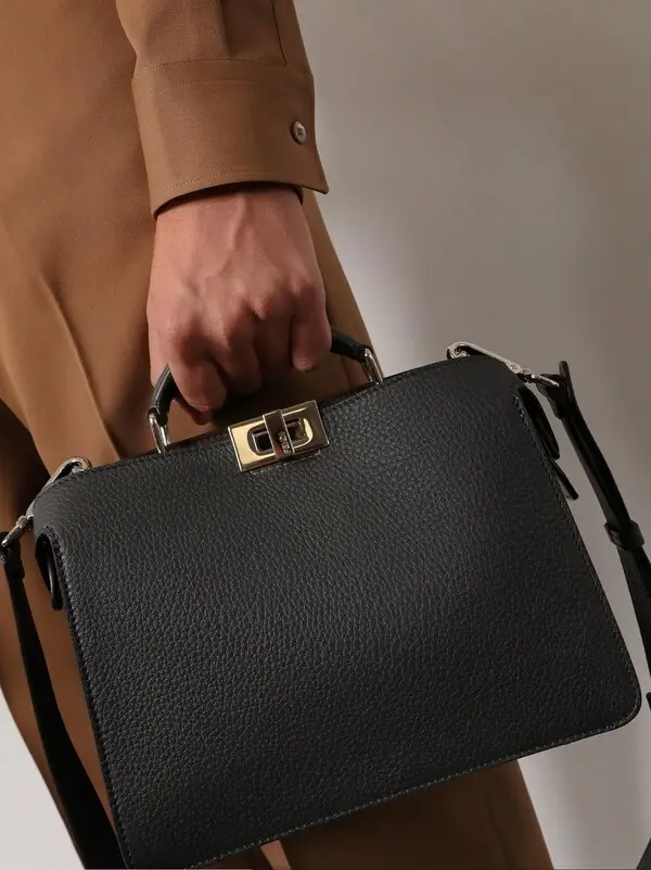 Fendi Peekaboo Iseeu Small Leather Crossbody Bag