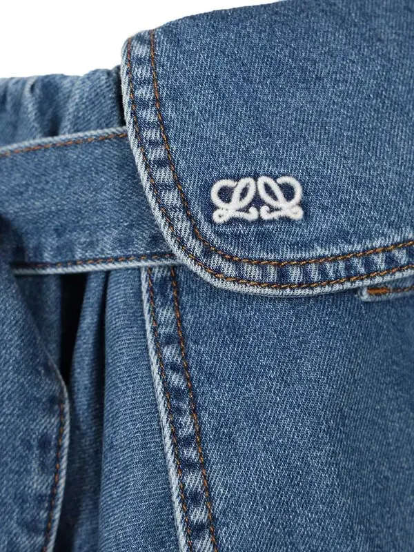 Loewe Denim Cargo Skirt - Blue