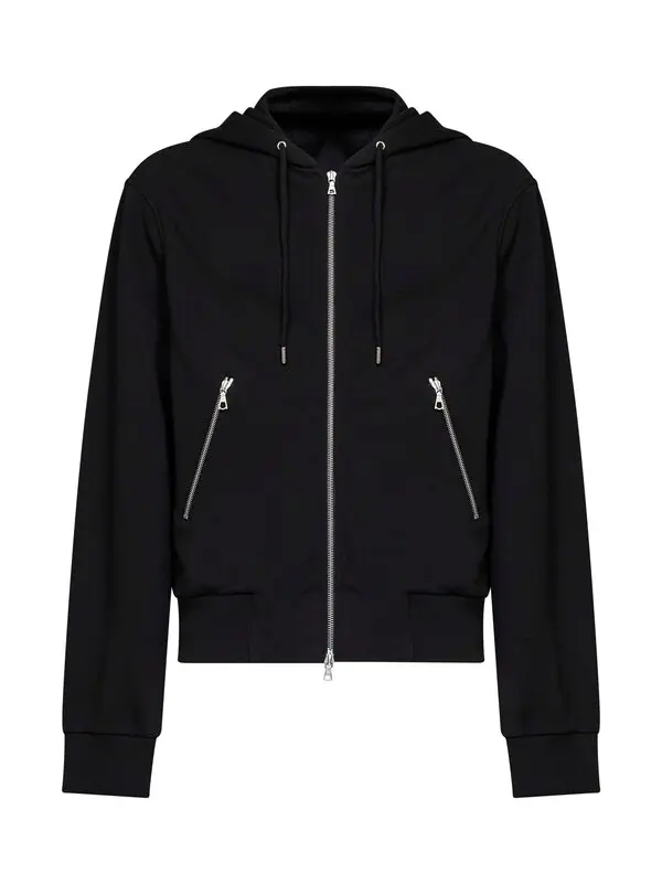 Dries Van Noten Black Wool Harrino Zip-up Hoodie - Multicolor