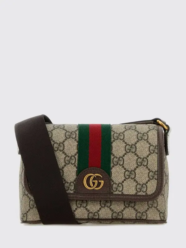 Gucci Ophidia Mini Crossbody Bag In Gg Supreme Monogram Fabric - Cream