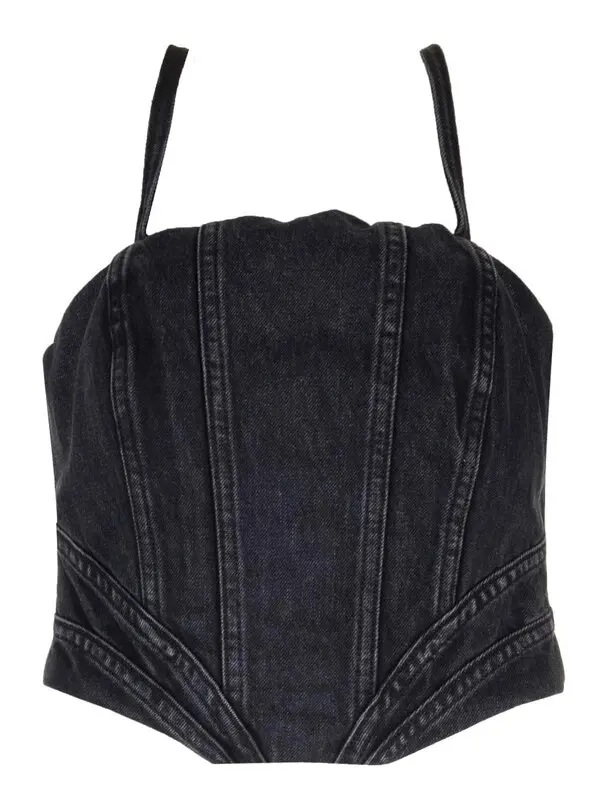 Amiri Faded Denim Corset