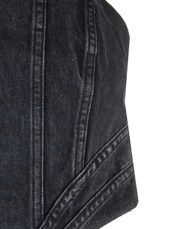 Amiri Faded Denim Corset
