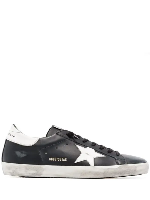 GOLDEN GOOSE Super-star Distressed-effect Leather Sneakers