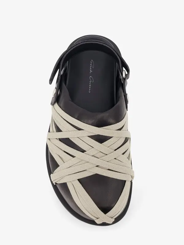 Rick Owens Padded Megalace Platform Leather Sandals