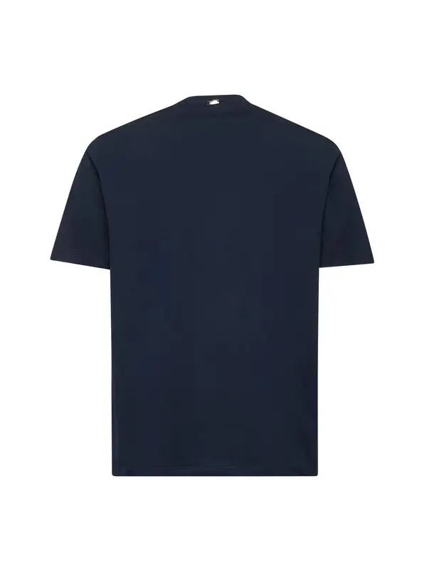 Herno Blue Superfine Cotton Stretch T-shirt