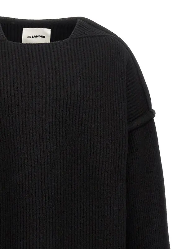 JIL SANDER Geometric Neckline Sweater