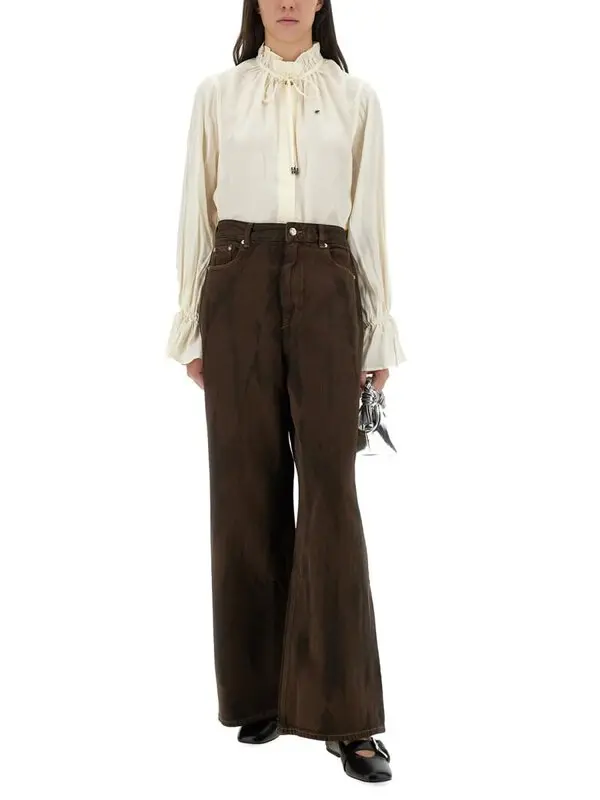 GANNI Baggy Pants - Brown