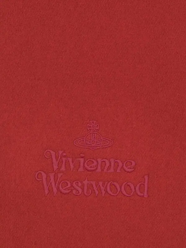 VIVIENNE WESTWOOD Sciarpa Embroidered In Lana - Red