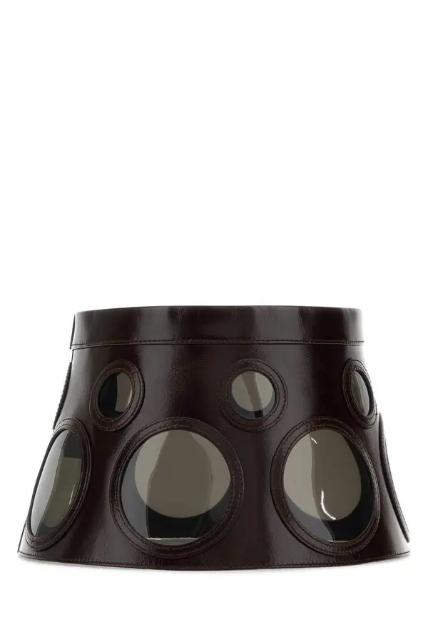 Prada Calf Leather Hat - Brown