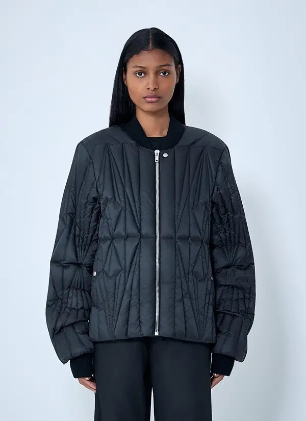 Moncler Rick Owens Geocamo Flight Bomber Jacket - Black