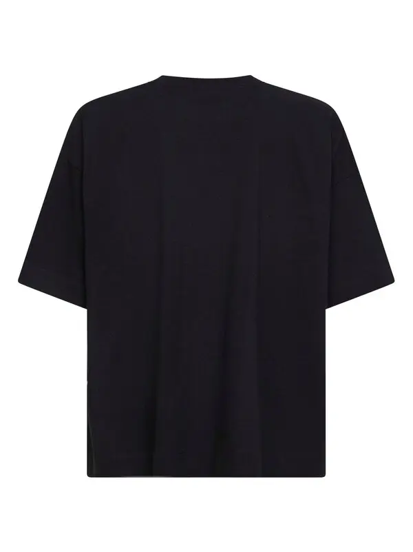 Dries Van Noten Black Jersey Oversized Crewneck T-shirt