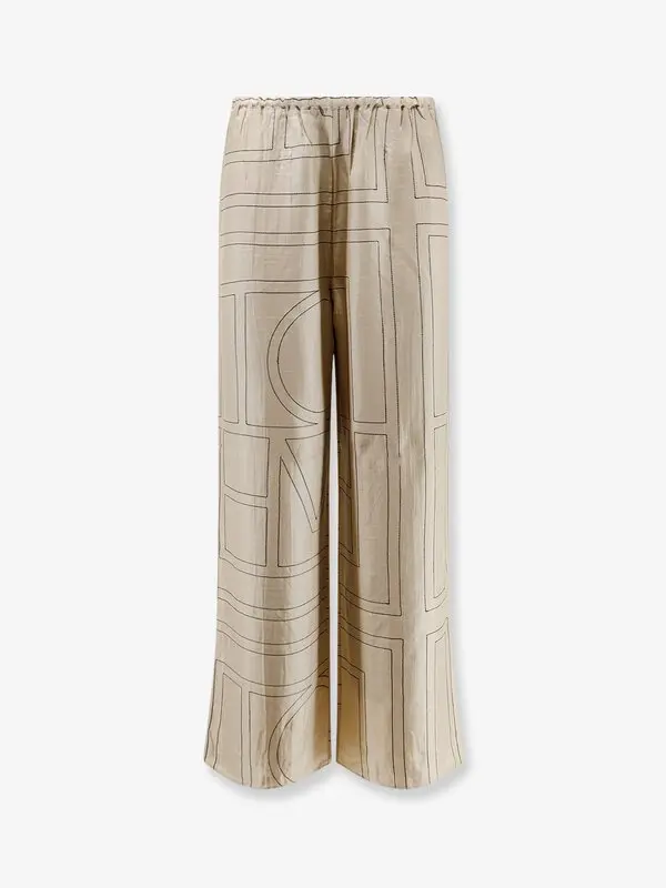 TOTEME Pajamas Organic Silk Trousers - Cream